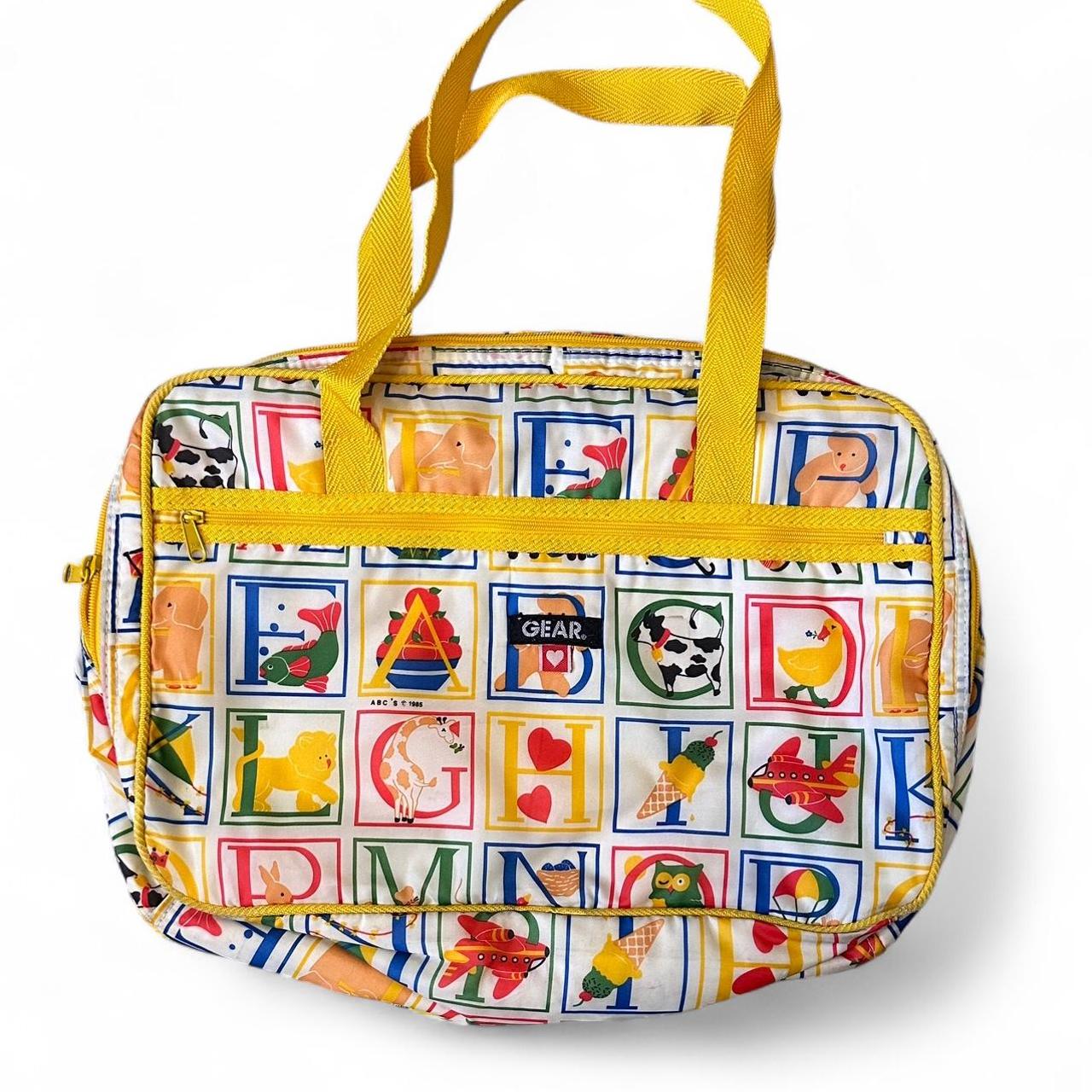 Vintage 1985 Colorful Alphabet Diaper Bag... | Depop