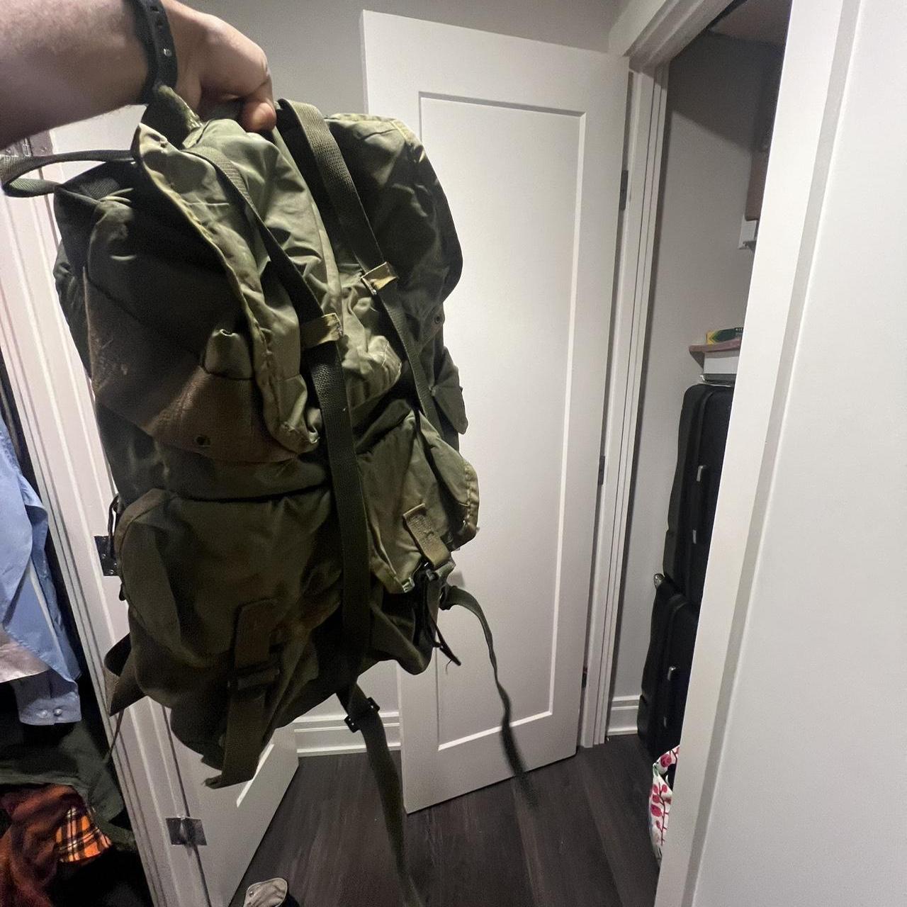 Vintage US Army Backpack Multiple Pockets and... | Depop