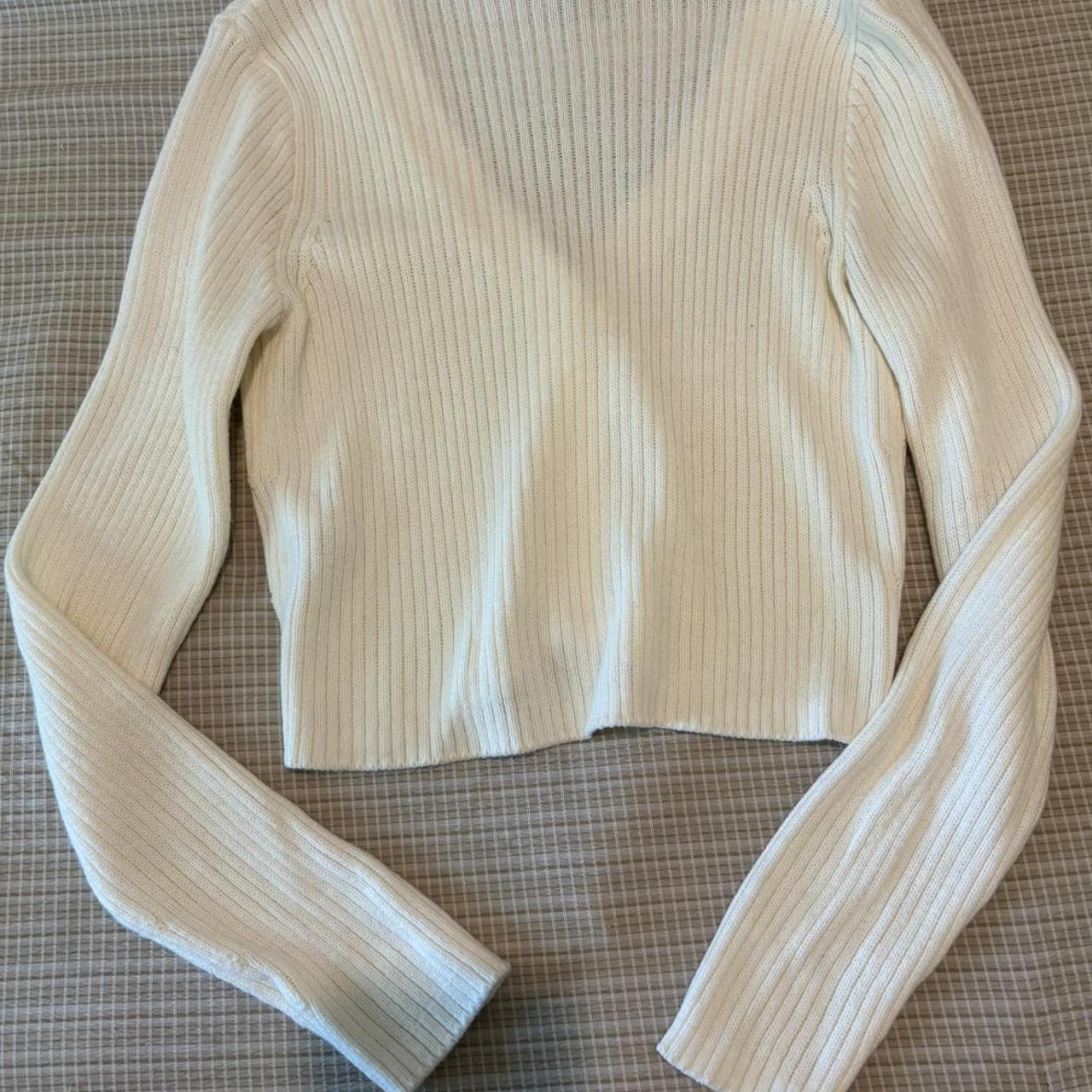 H&M cream cropped cardigan. It’s a cropped length... | Depop
