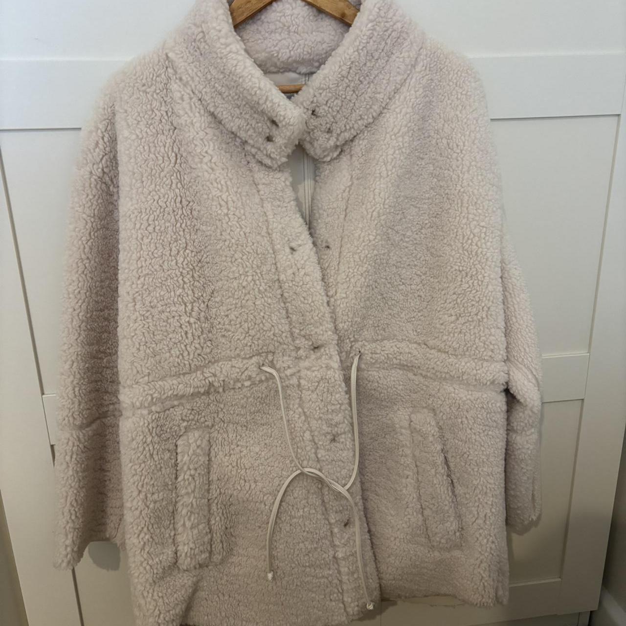 Cream Teddy Jacket Size L/XL Target | Depop
