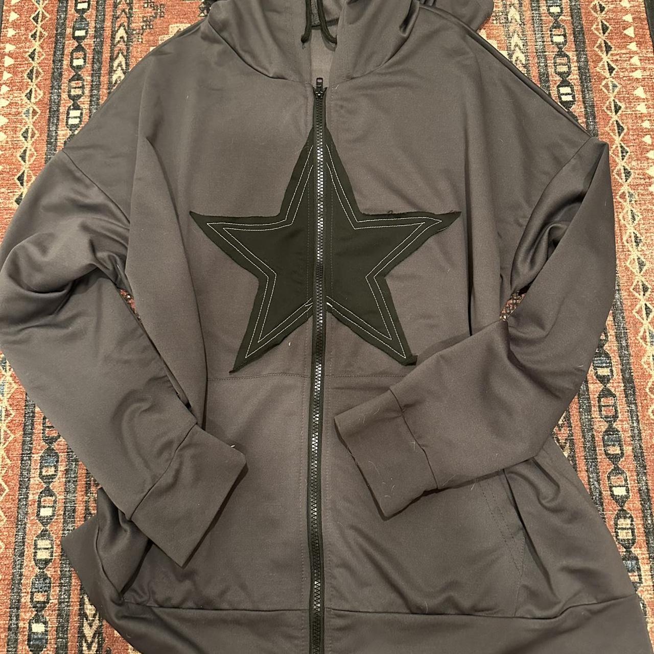star zip up jacket lightweight #grunge | Depop