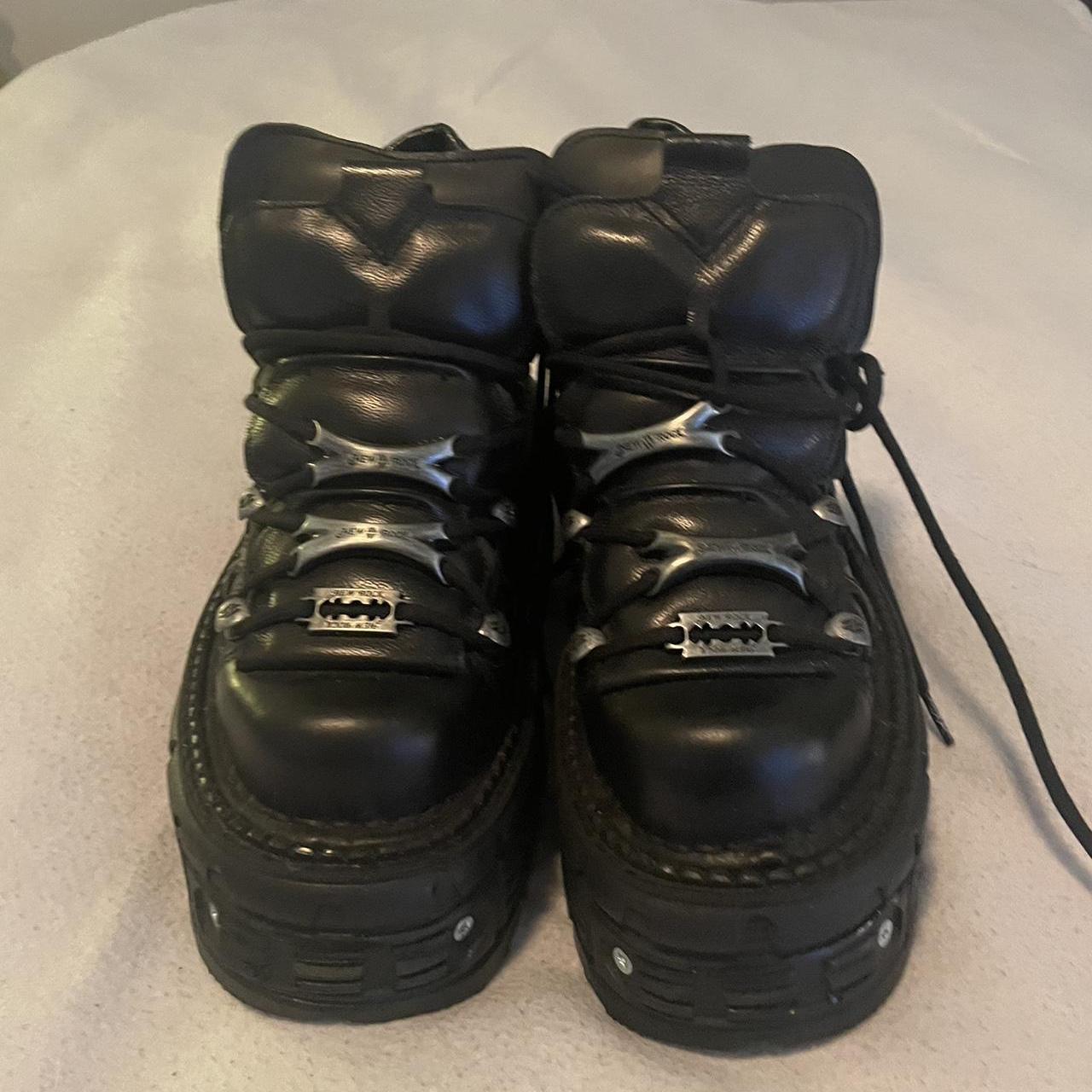New rock boots US women’s size 8. Cute razor blade... - Depop
