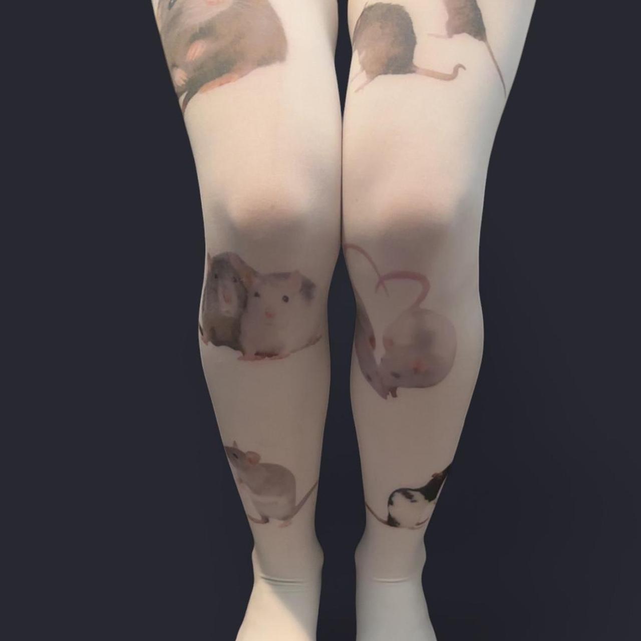 pikupajku mouse tights, thigh high size xs women's... | Depop