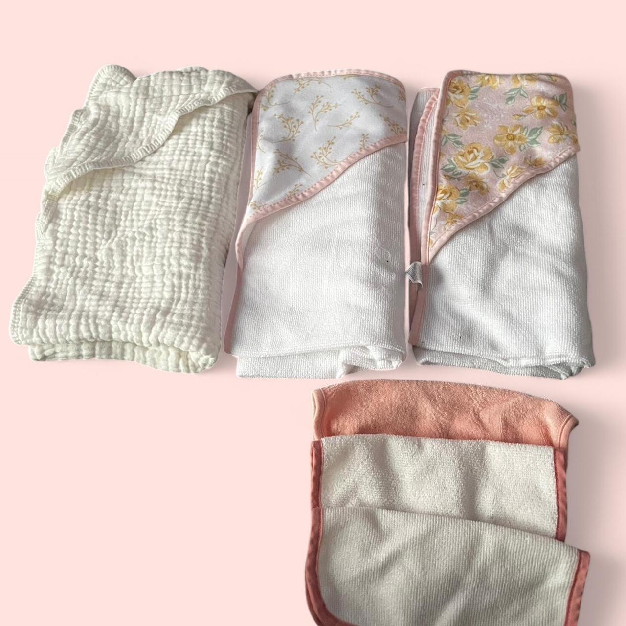 Multi-coloured baby bath towels, 1 muslin cloth with... | Depop