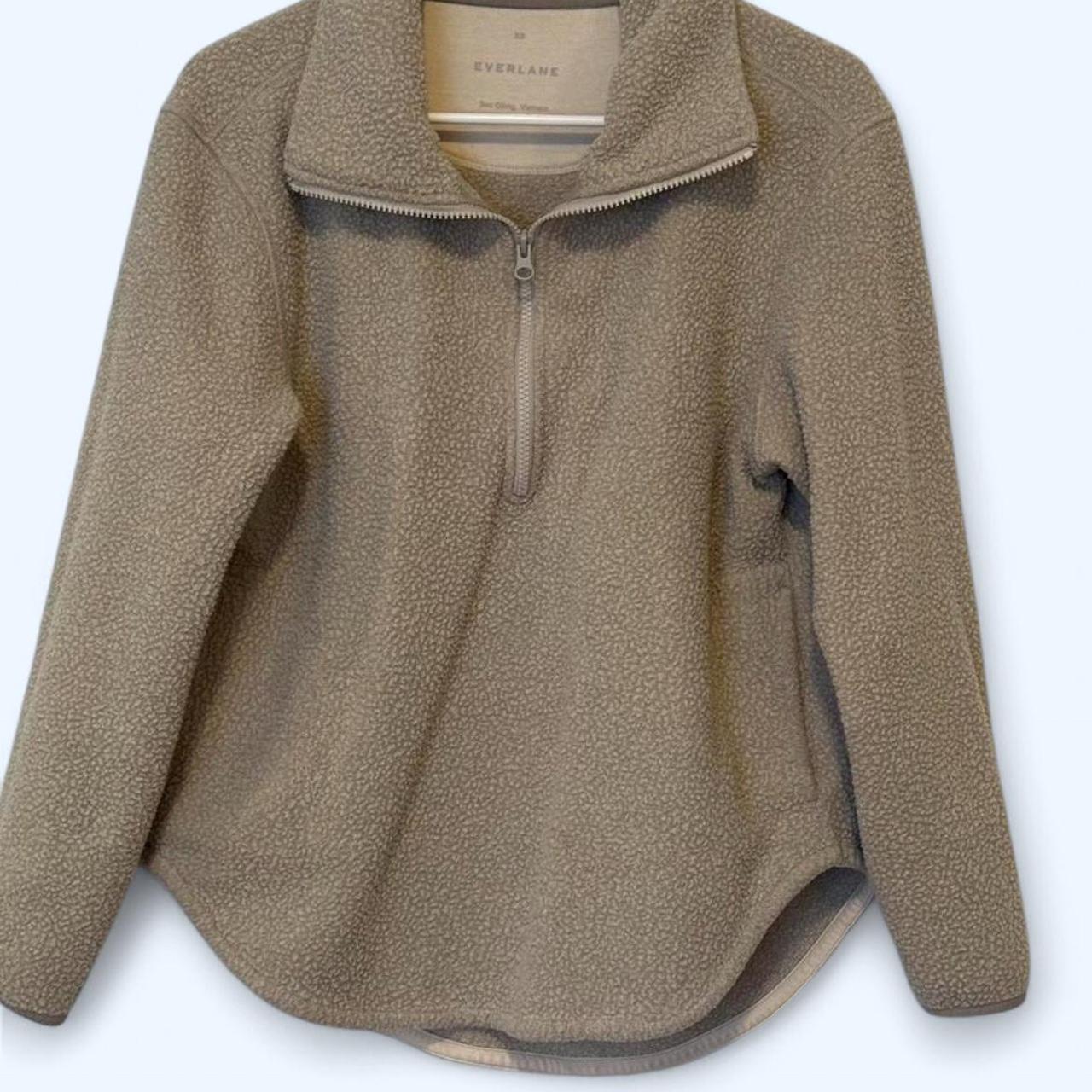 Everlane Renew Quarter zip Teddy fleece Pullover... | Depop