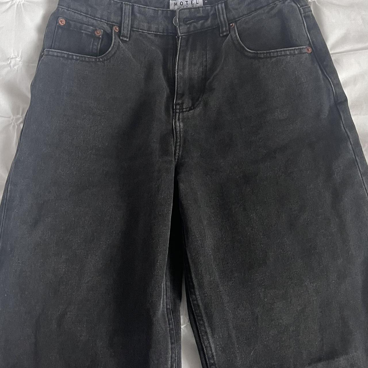 Motel Rocks black baggy jeans label says size S but... | Depop