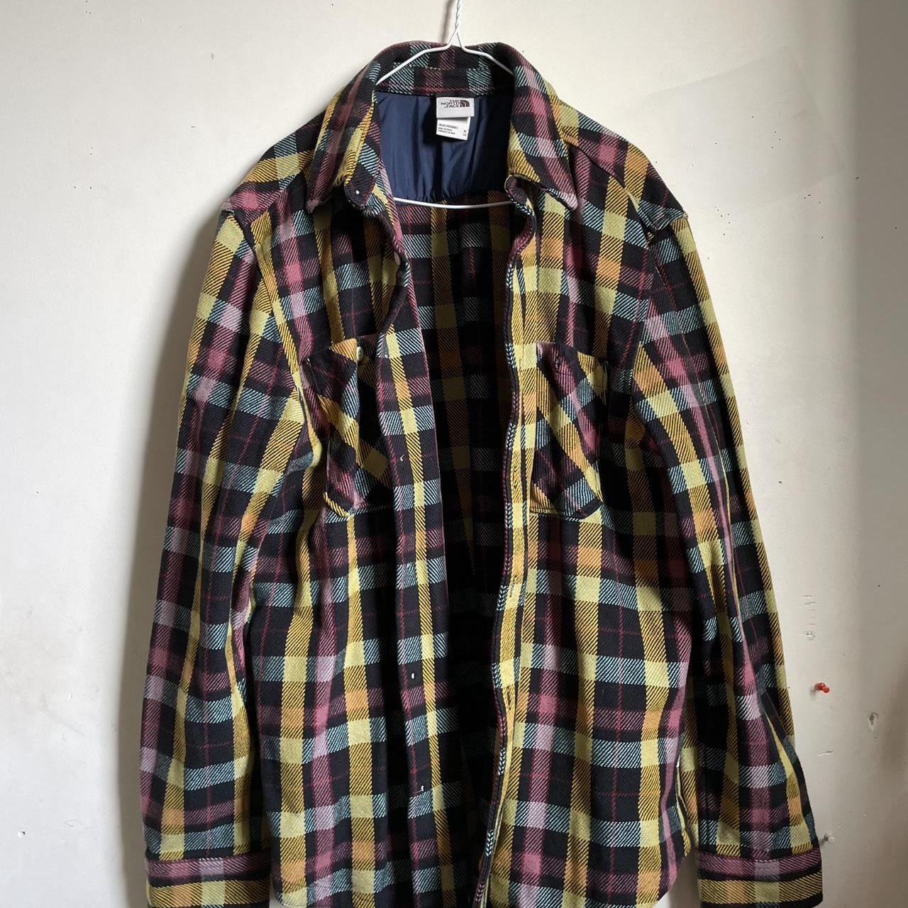 The North Face men's multi-coloured flannel shirt... | Depop