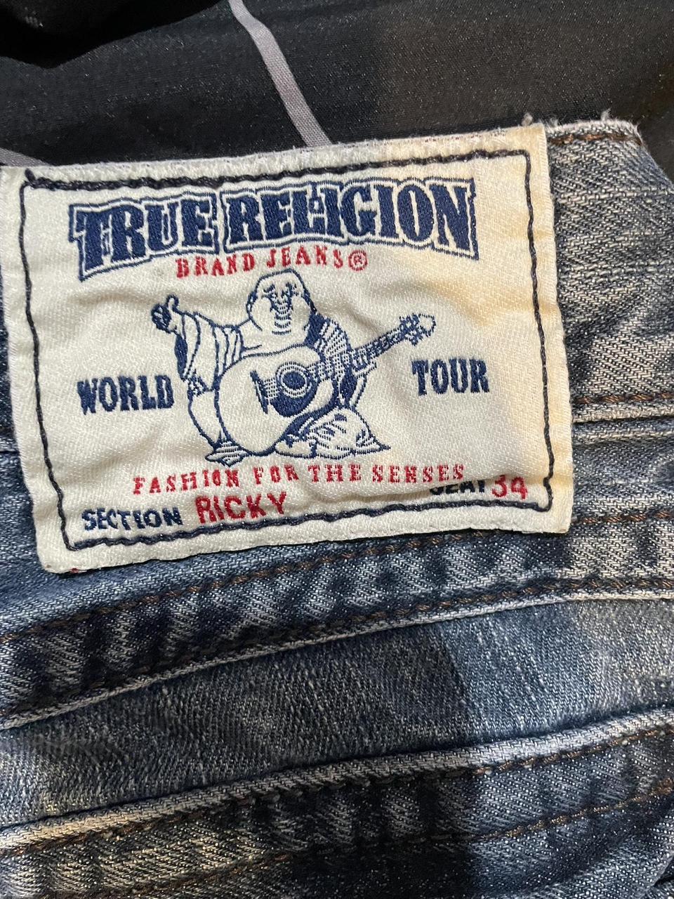 True Religion World Tour Ricky jeans Heel drag on... - Depop