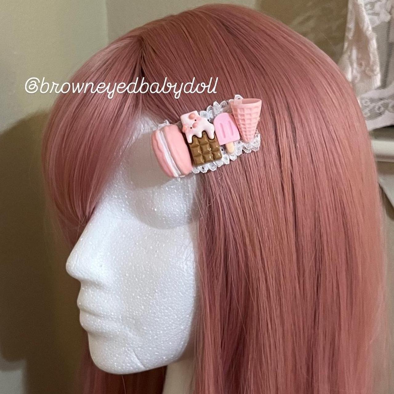 neapolitan sweets themed hair clip 🍫 handmade by me... | Depop