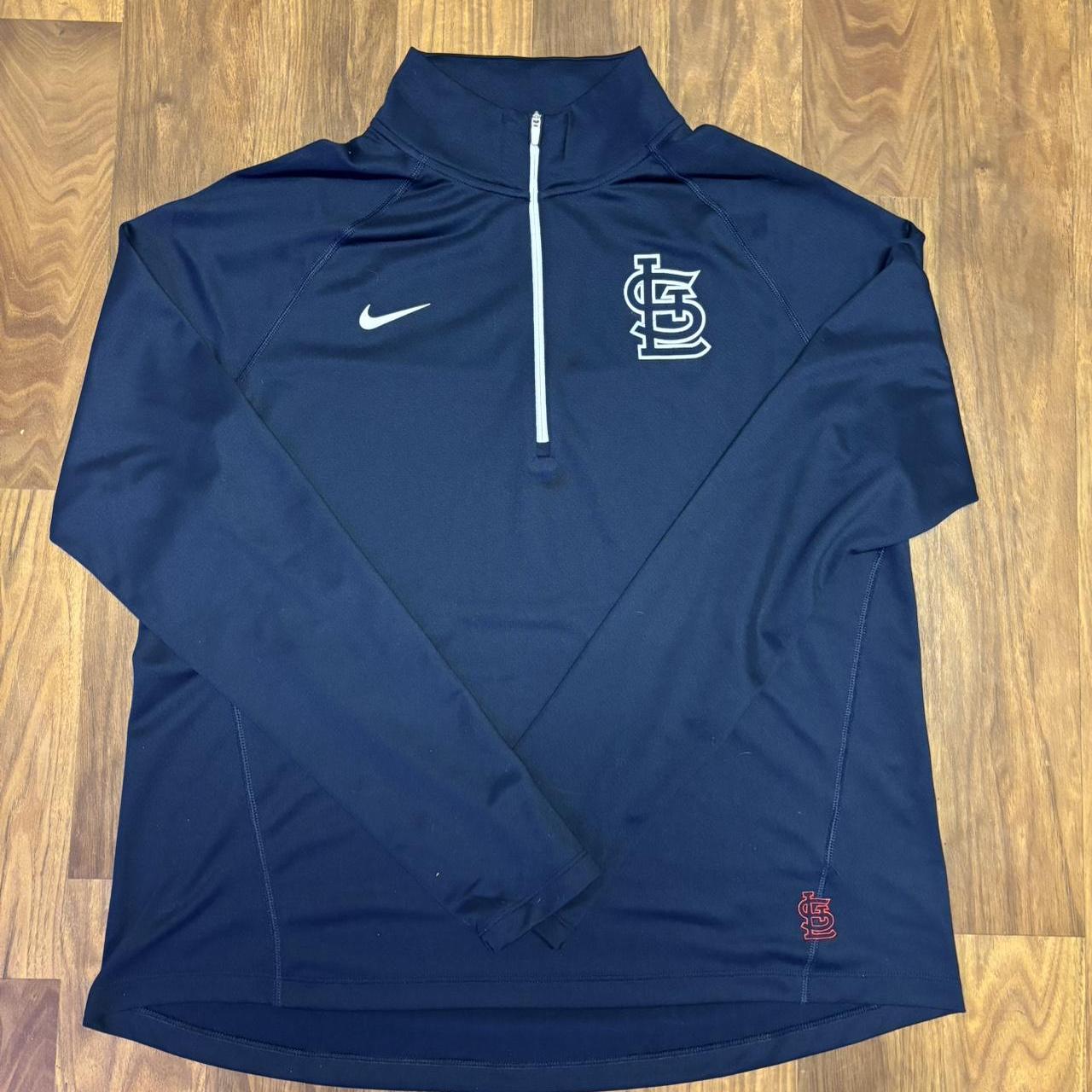 Navy blue Nike St Louis Cardinals Dri-Fit 1/4... | Depop