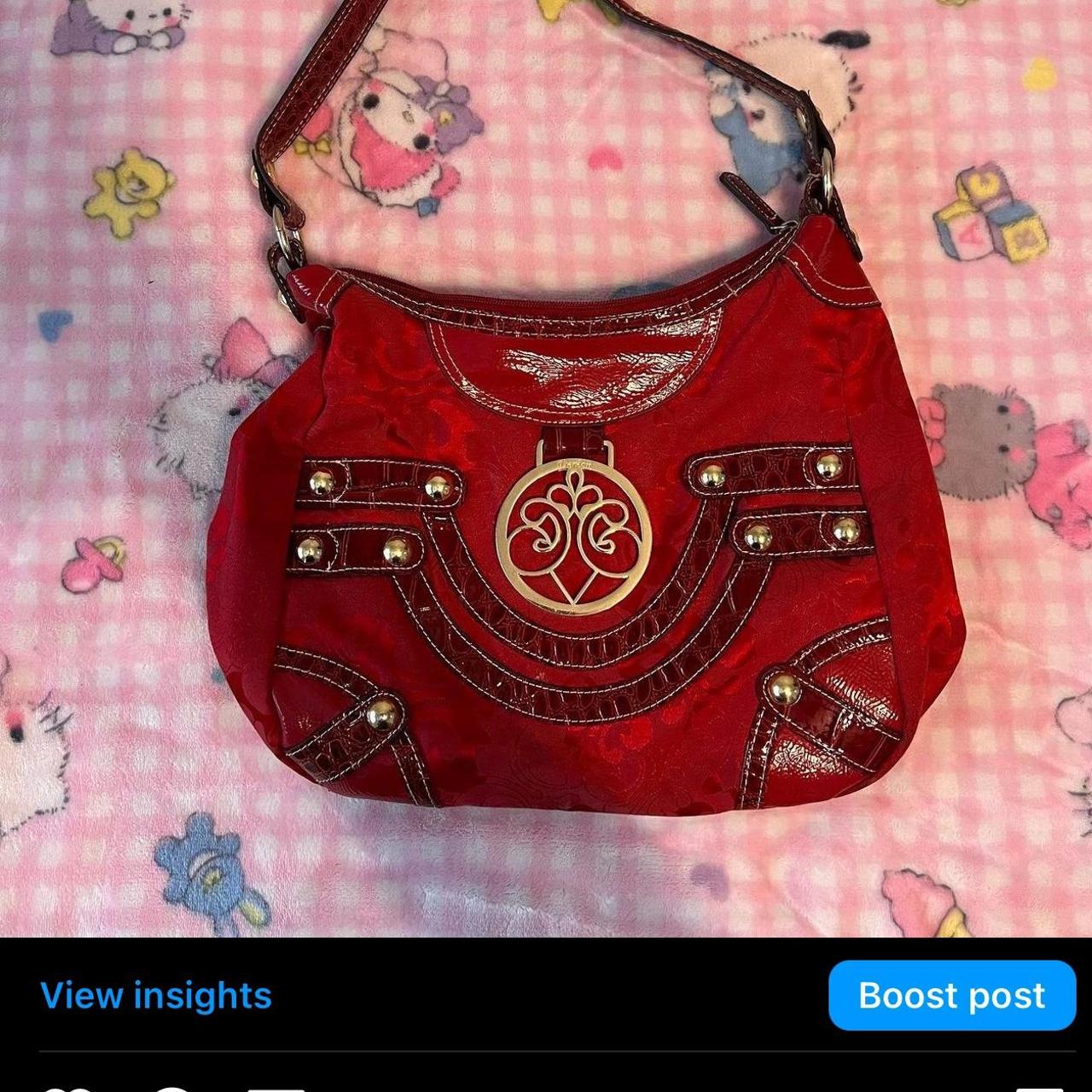 2000s dereon hand bag, This color red is just so... - Depop