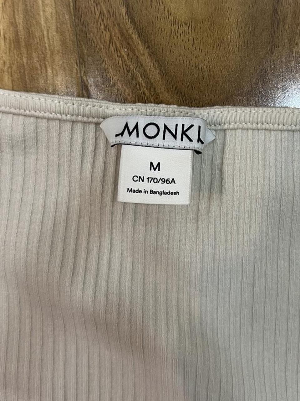 Monki sweetheart neckline long sleeved top Size M - Depop