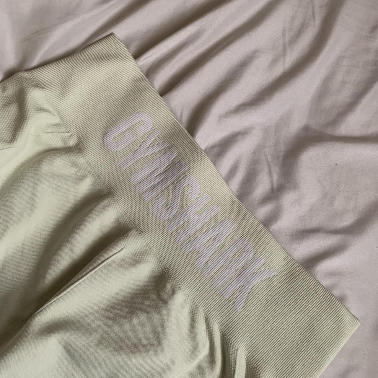 Gymshark cycling shirt in color light green... | Depop