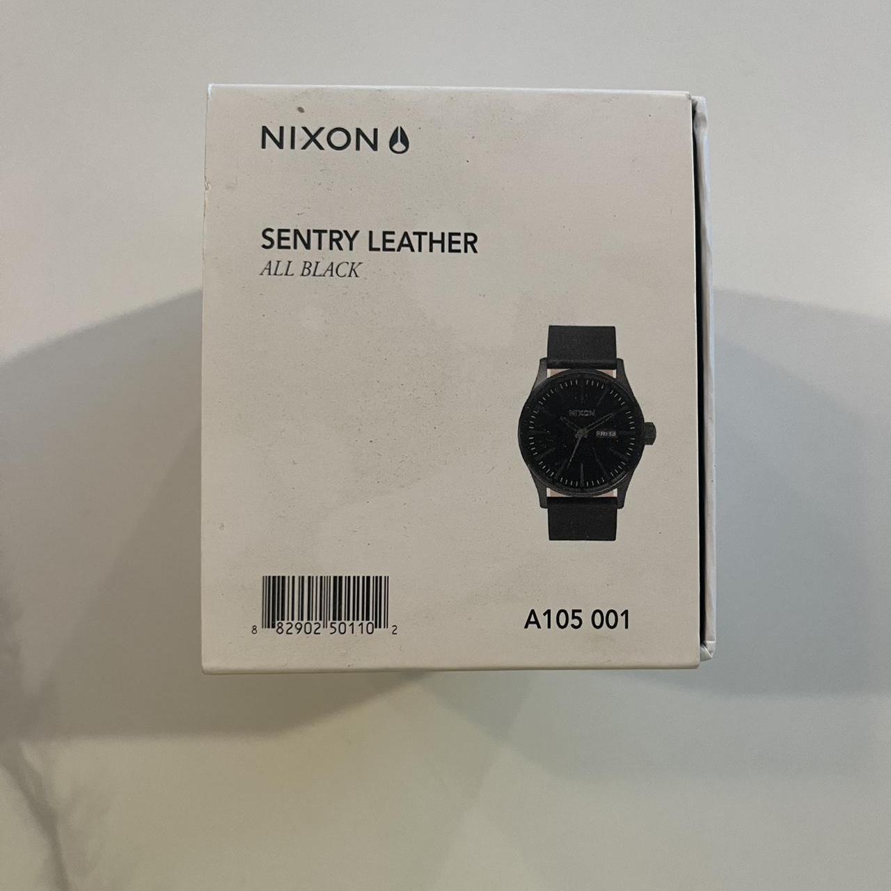 Sleek black Nixon Sentry Leather watch #accessorize... | Depop