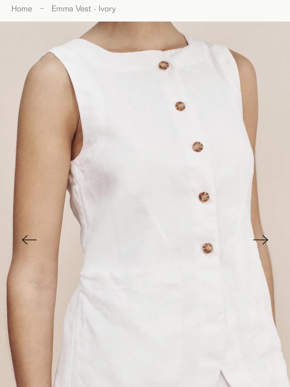 Posse Emma Vest Ivory - Depop