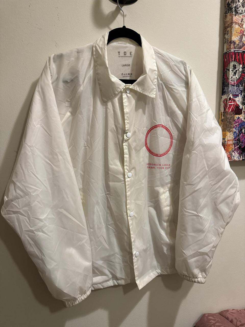 Kendrick Lamar- 2017 DAMN Tour White and red... - Depop