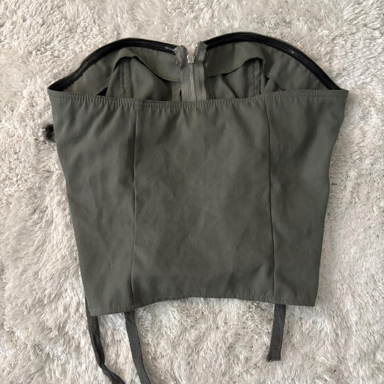 double lace up tube top corset!!! size:... | Depop