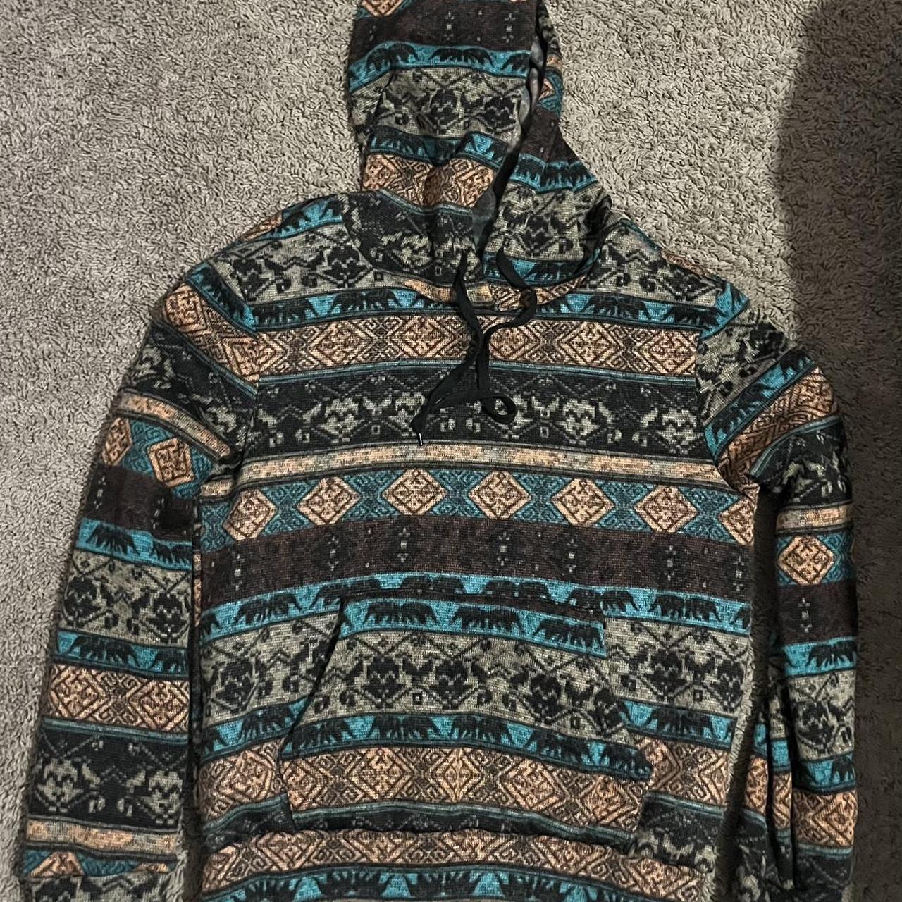Western Aztec print hoodie size medium #western... | Depop
