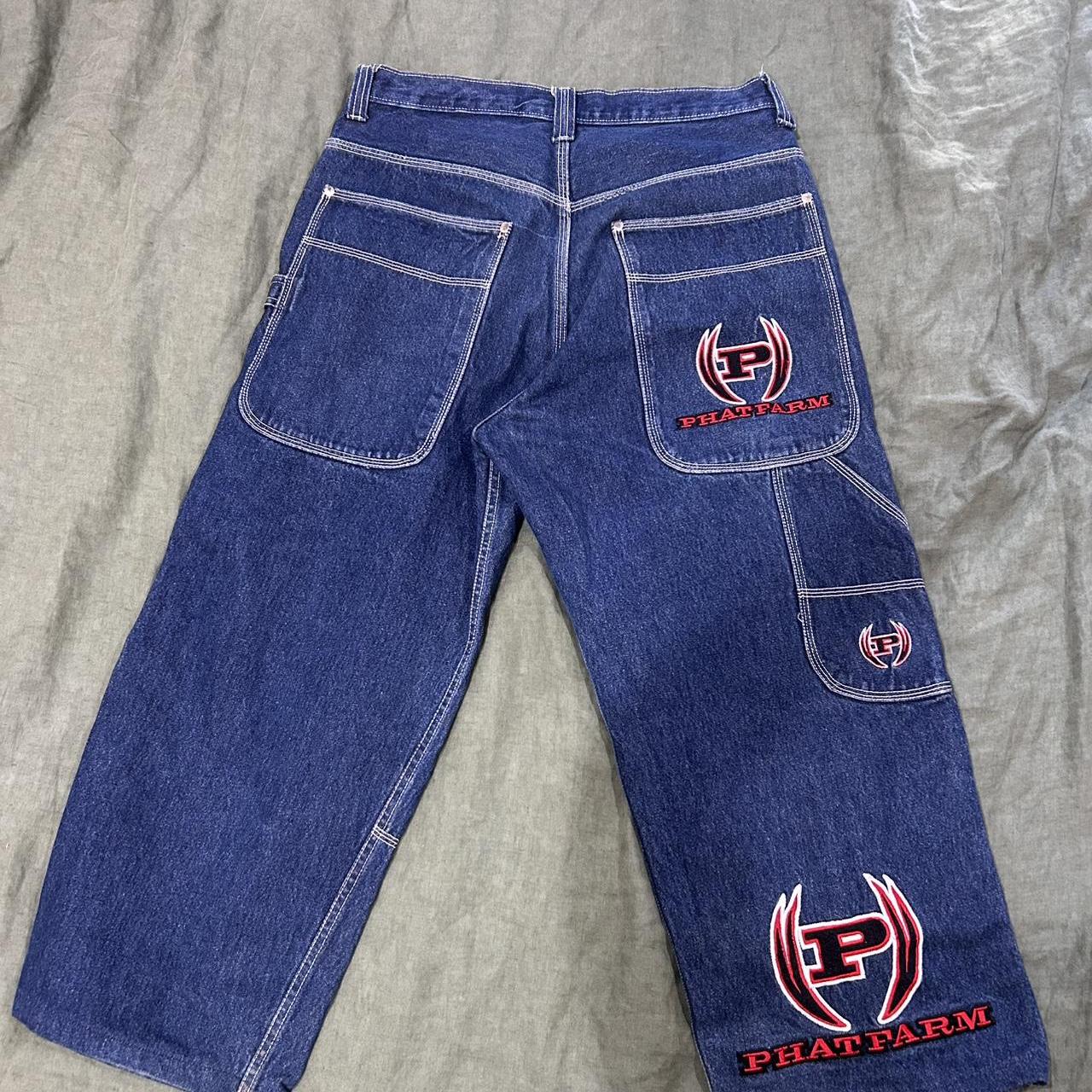 Vintage Phat Farm jeans embroidered logo #vintage | Depop