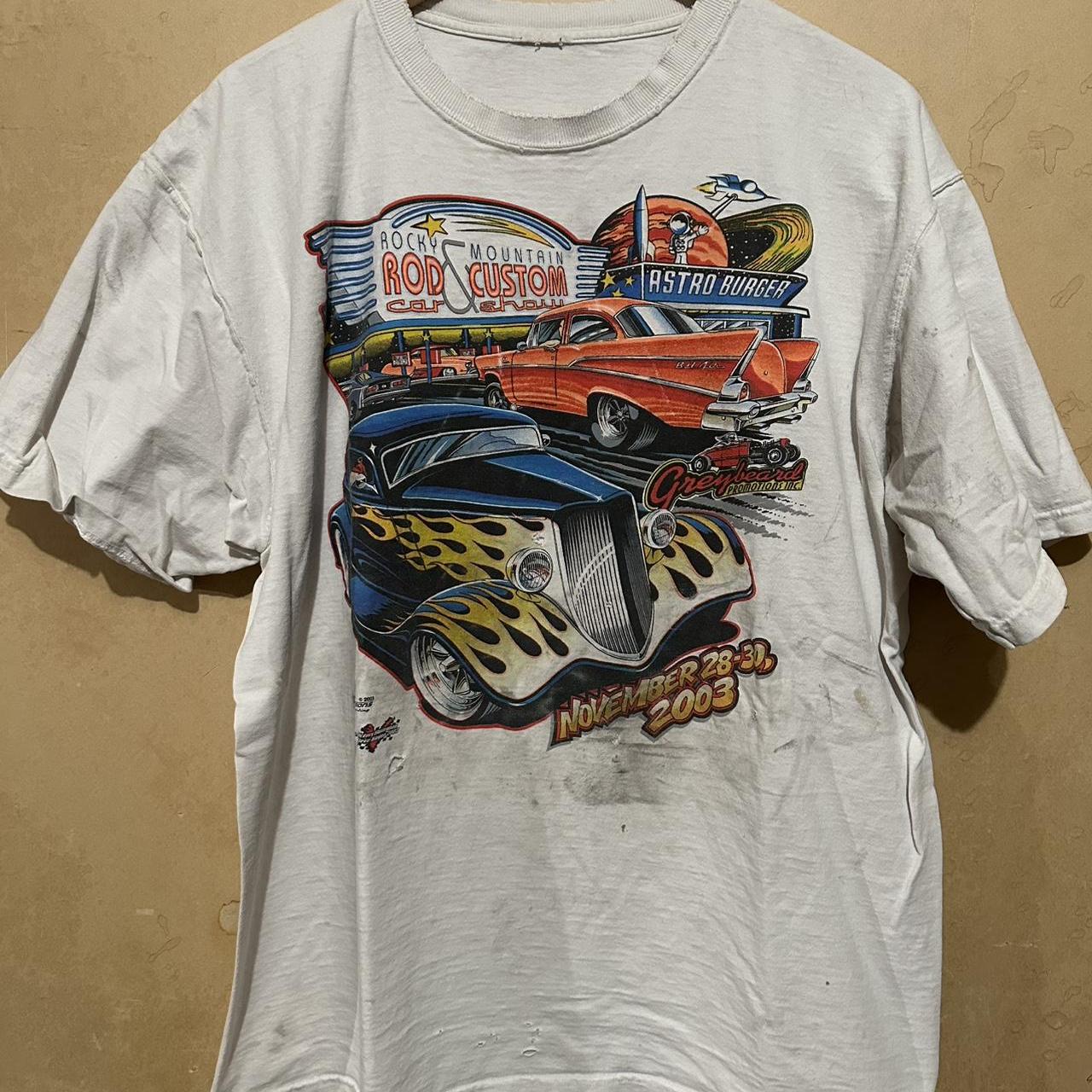 2003 Hot Rods Racing Tee - thrashed and distressed... | Depop