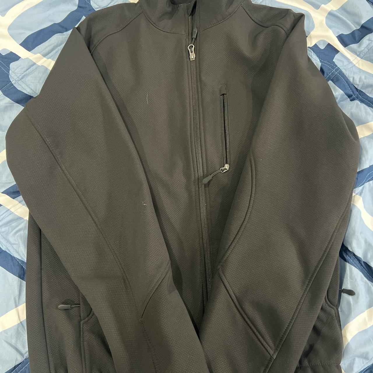 Black shell jacket | Depop