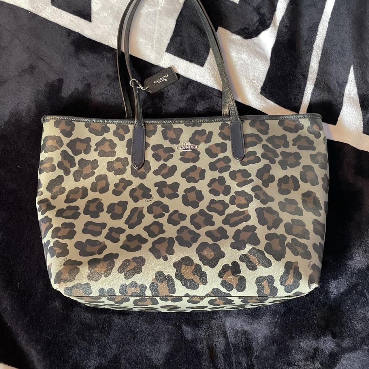 Coach leopard print tote bag -has some wear to it... | Depop