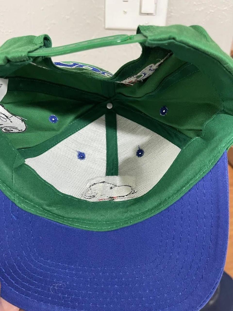 Vintage Snoopy Cap Hat "S" Blitzz Studio Green Blue... - Depop