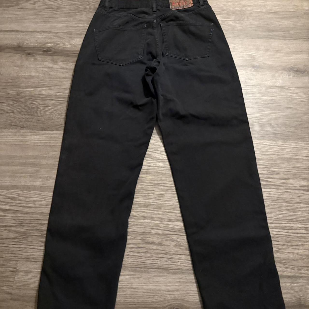 VINTAGE Razzy Black Straight leg Button pants black | Depop