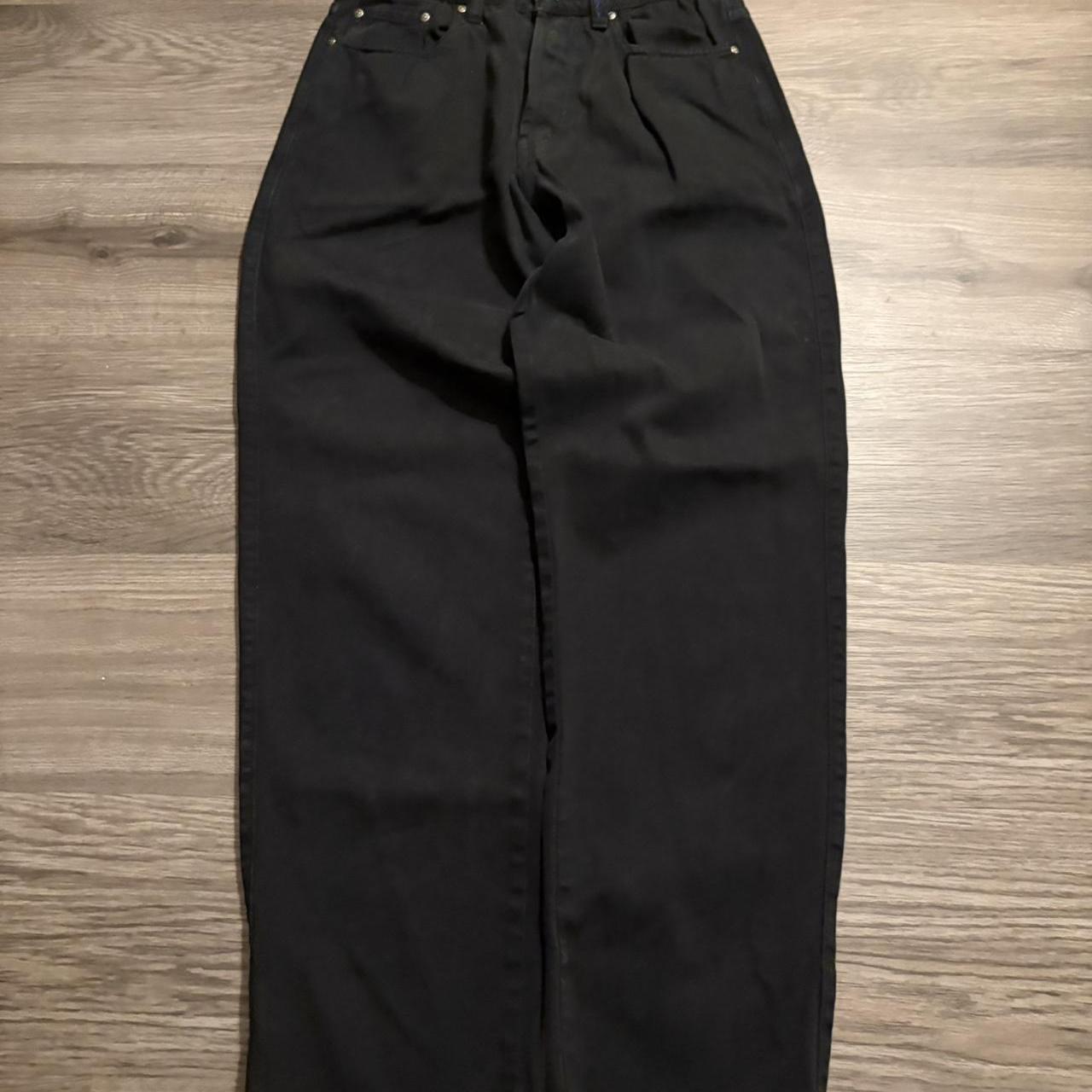 VINTAGE Razzy Black Straight leg Button pants black | Depop