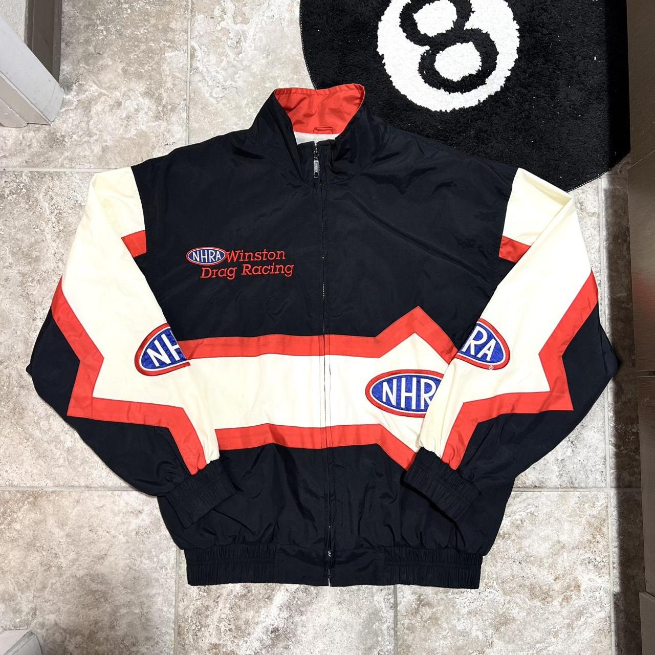 Vintage NHRA Winston Drag Racing Jacket XL XL •... | Depop