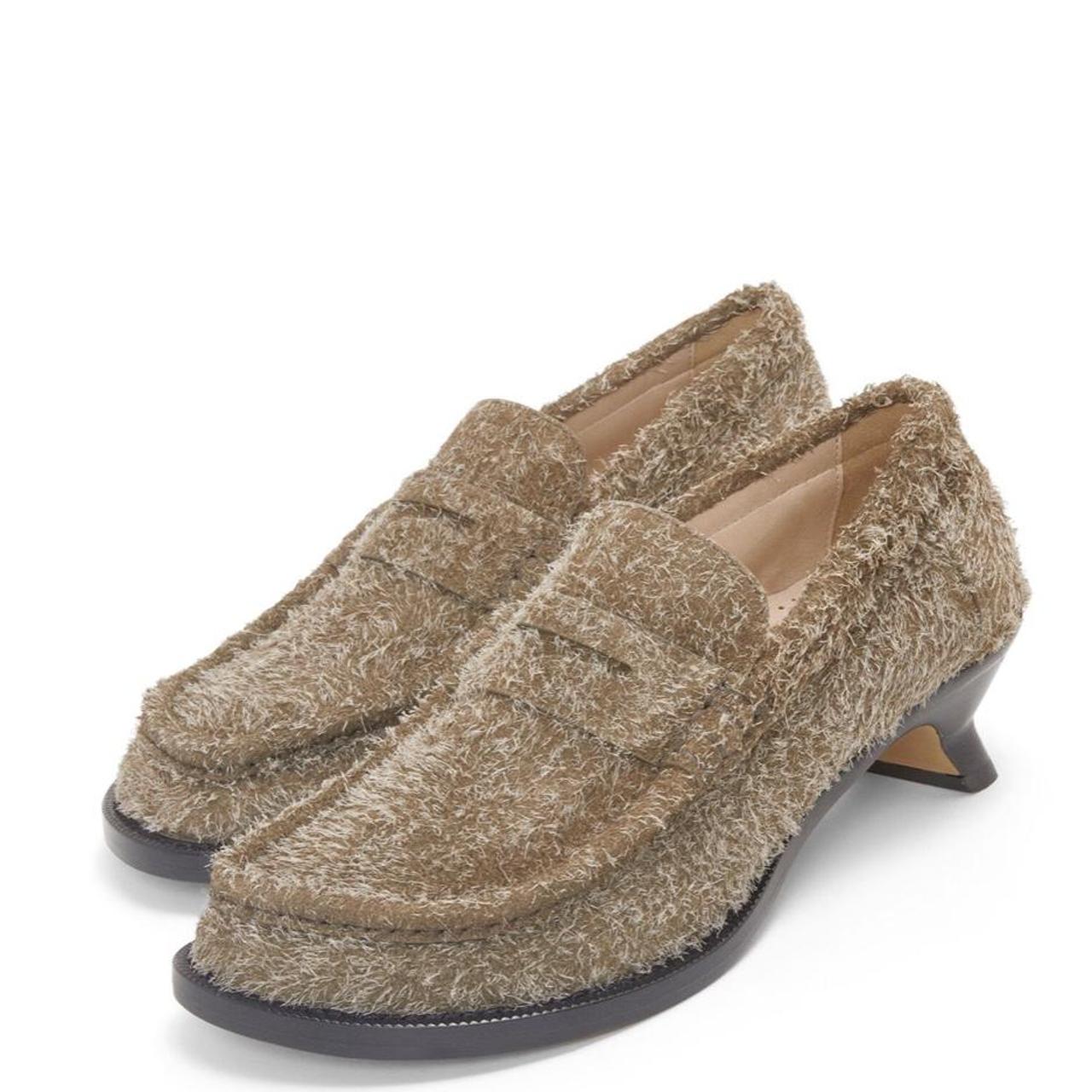 Loewe Campo Loafer in brushed suede khaki colorway... | Depop