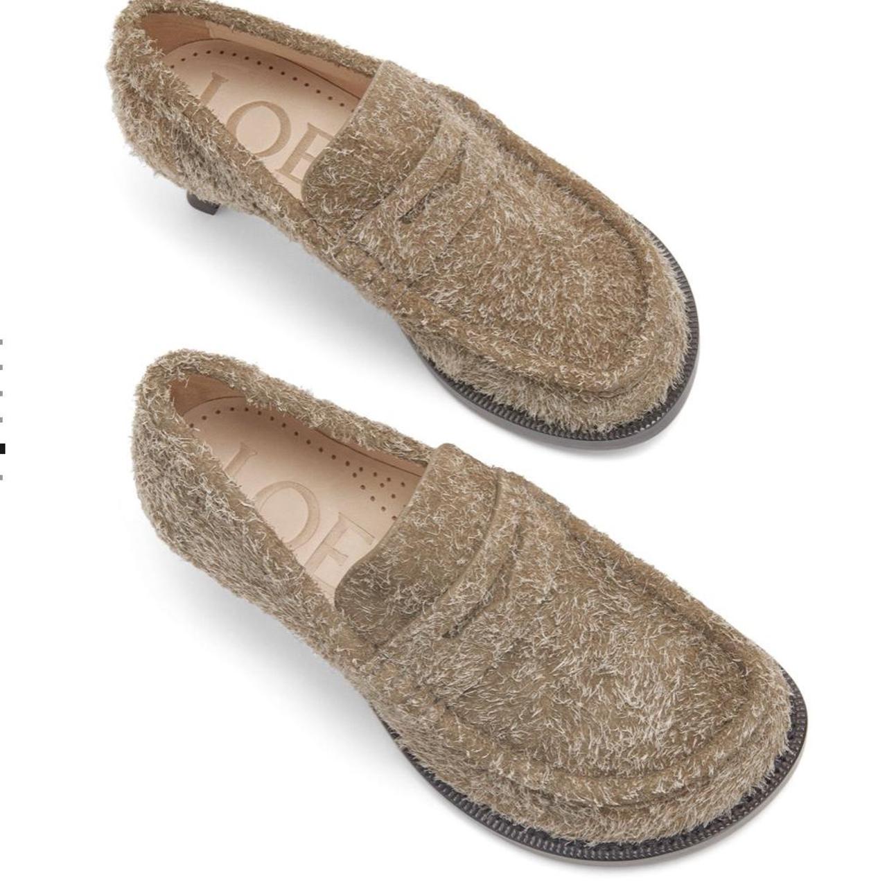 Loewe Campo Loafer in brushed suede khaki colorway... | Depop