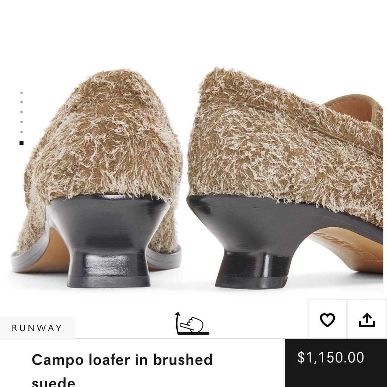 Loewe Campo Loafer in brushed suede khaki colorway... | Depop