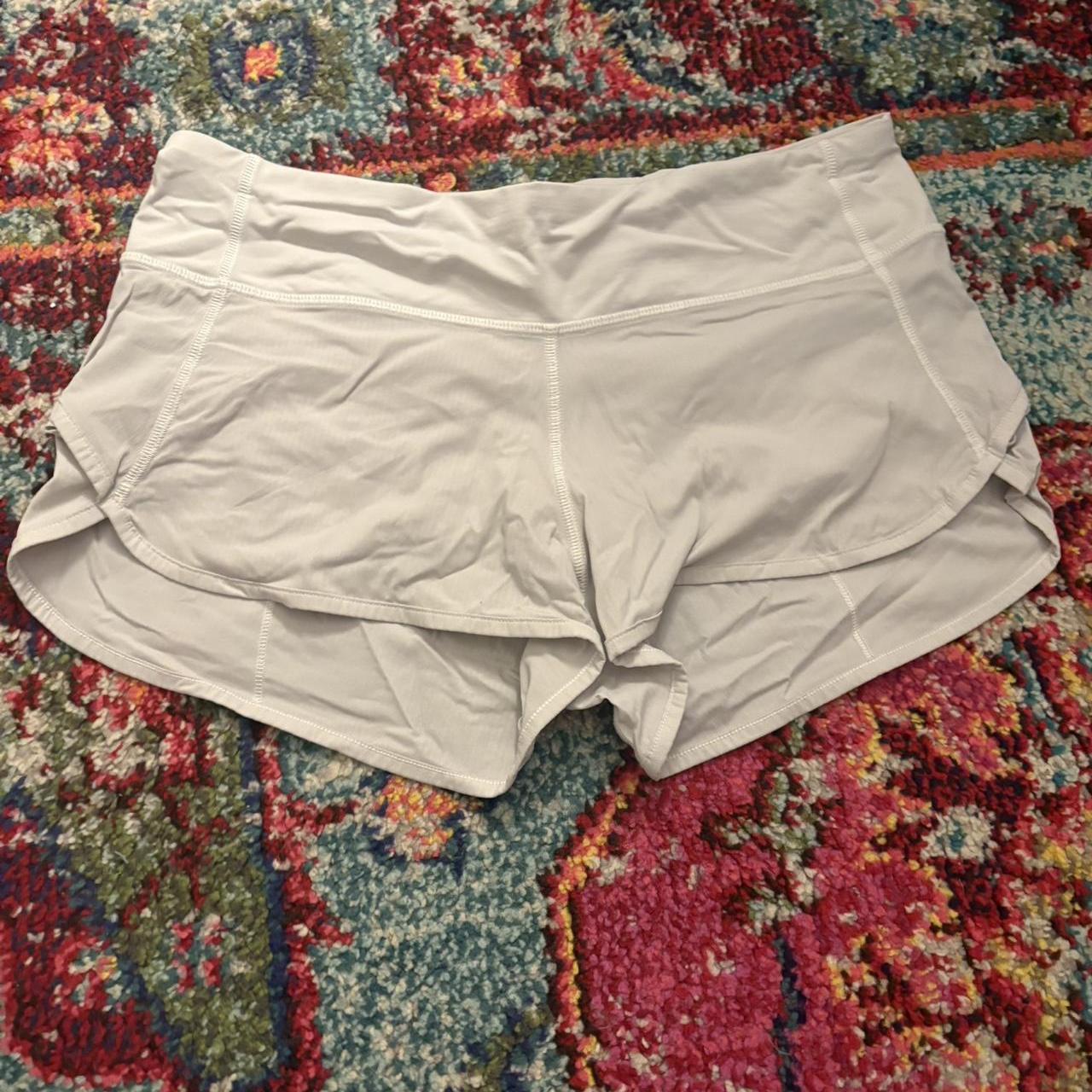 White speed up lululemon shorts size 6 #activewear | Depop