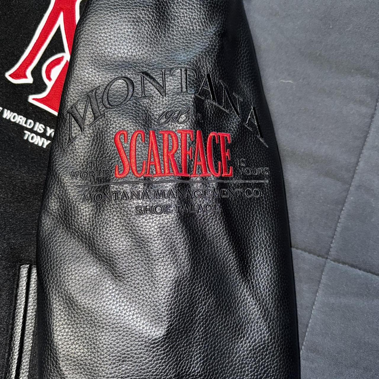 scarface leather bomber jacket from shoe palace I... | Depop