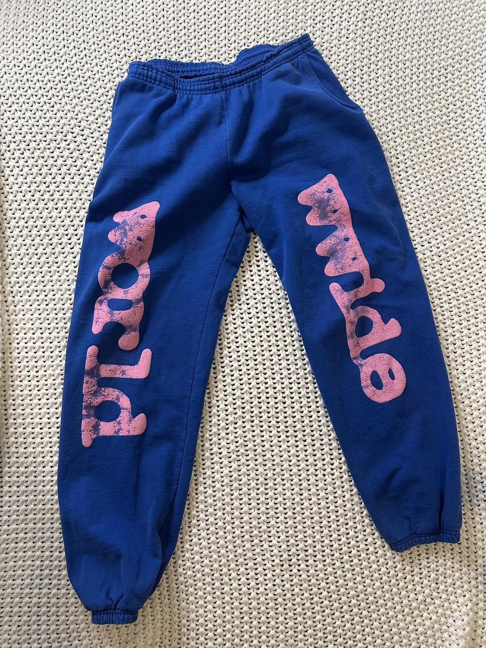 Blue spider worldwide tracksuit, 100% authentic and... - Depop