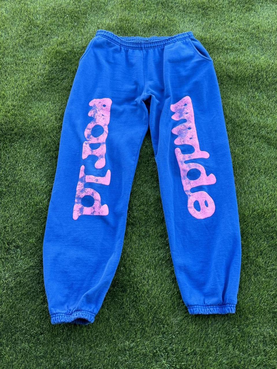 Blue spider worldwide tracksuit, 100% authentic and... - Depop