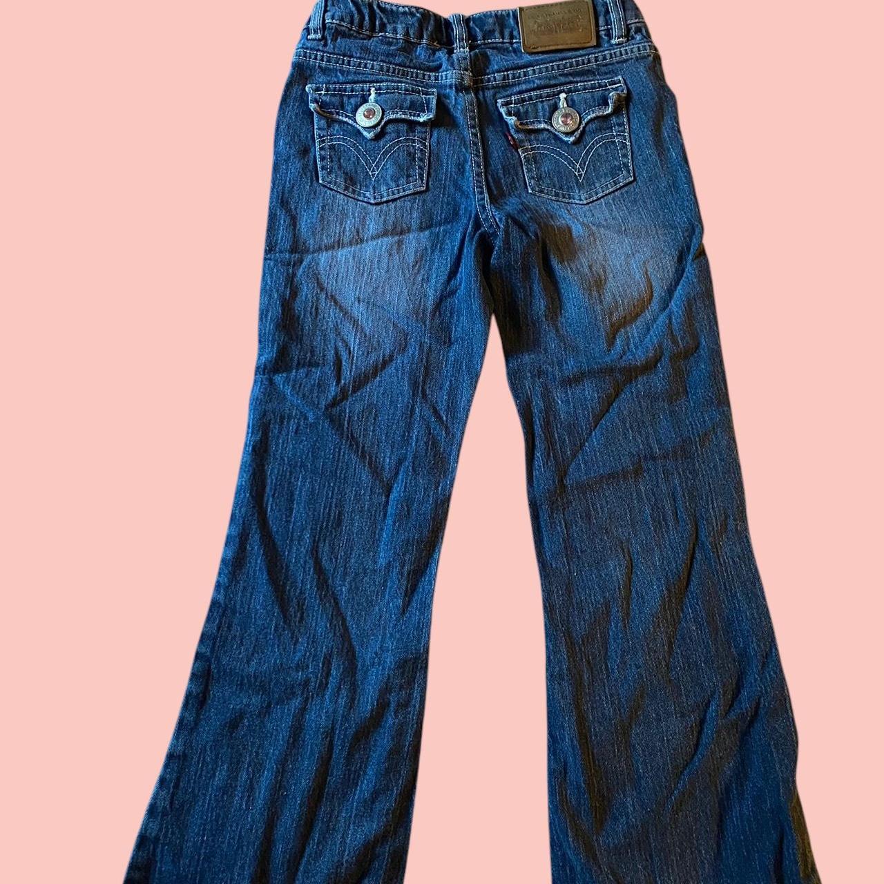 Kids Low rise flare jeans with stretch #flarejeans... | Depop