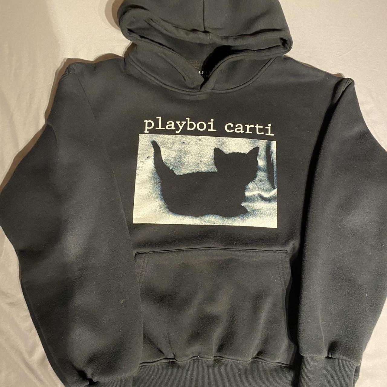 Black Cat Playboi carti Hoodie Merch Brand new size... | Depop