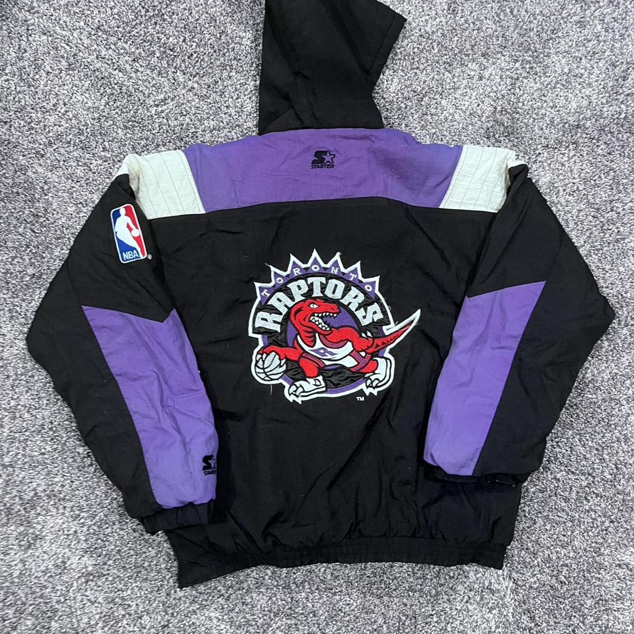 VTG Starter NBA Toronto Raptors Puffer Jacket Size... | Depop