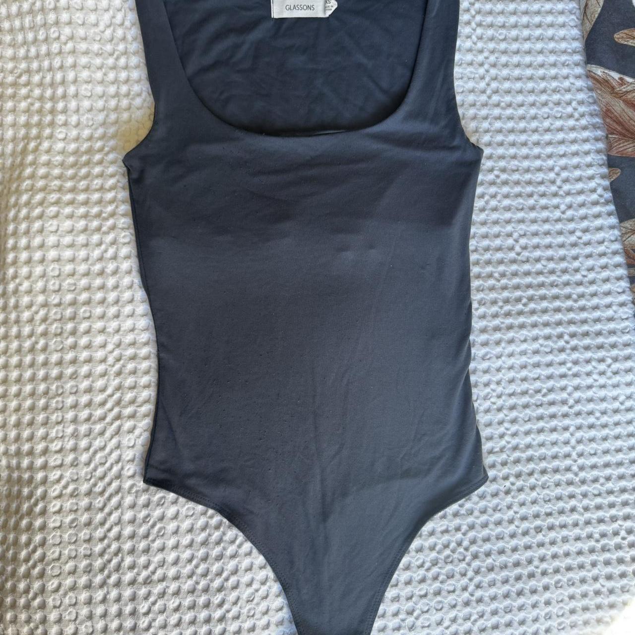 Dark grey supersoft body suit from Glassons, size... | Depop