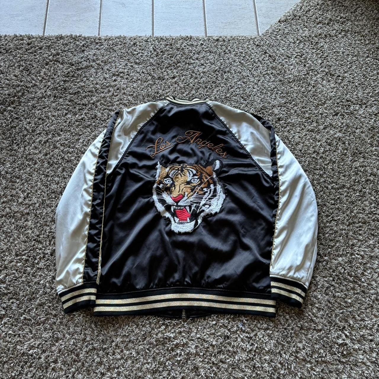 Y2K Tiger zip, size L, open to offers. #vintage... - Depop