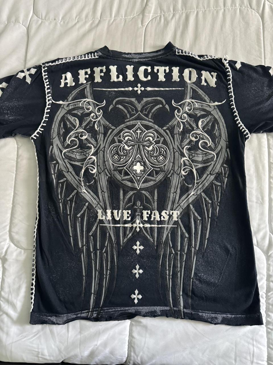 ★M ★fits small-medium Affliction t shirt. #y2k... - Depop