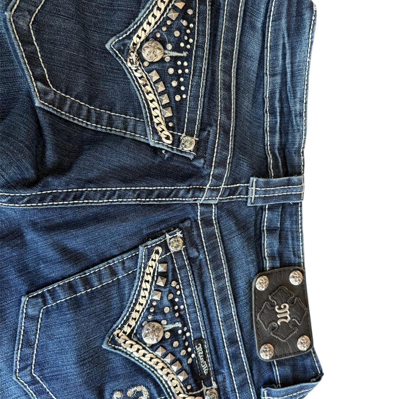 rare vintage dark wash low-rise flared/boot-cut miss... | Depop