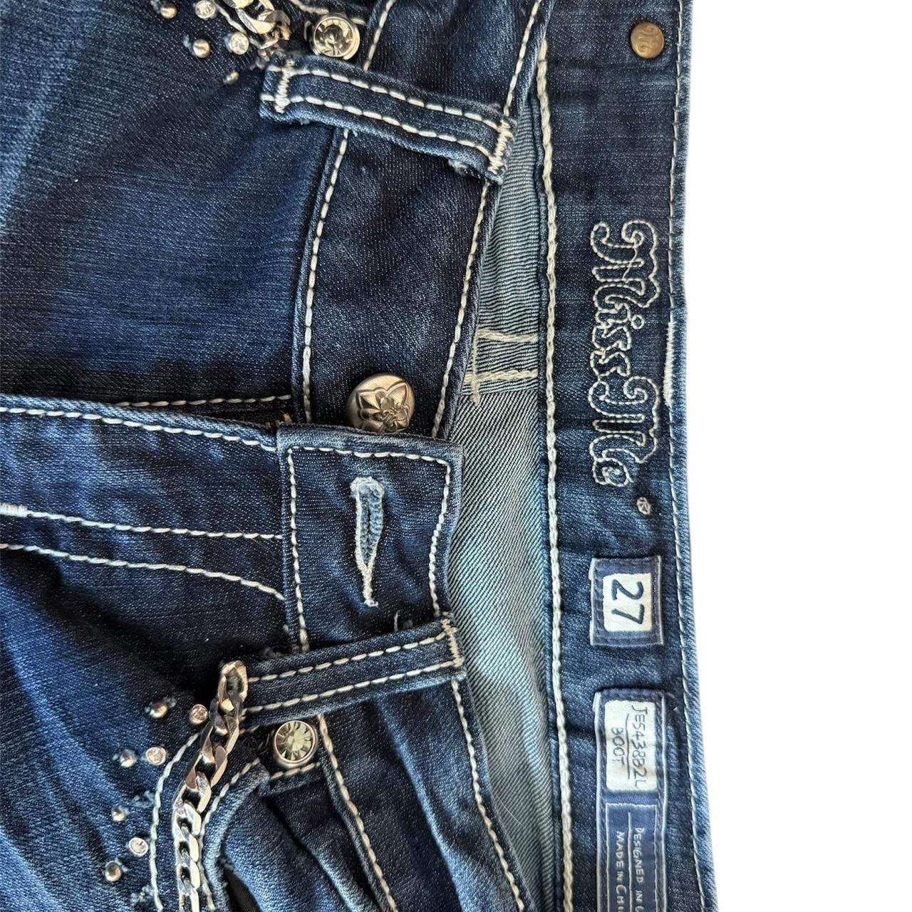 rare vintage dark wash low-rise flared/boot-cut miss... | Depop