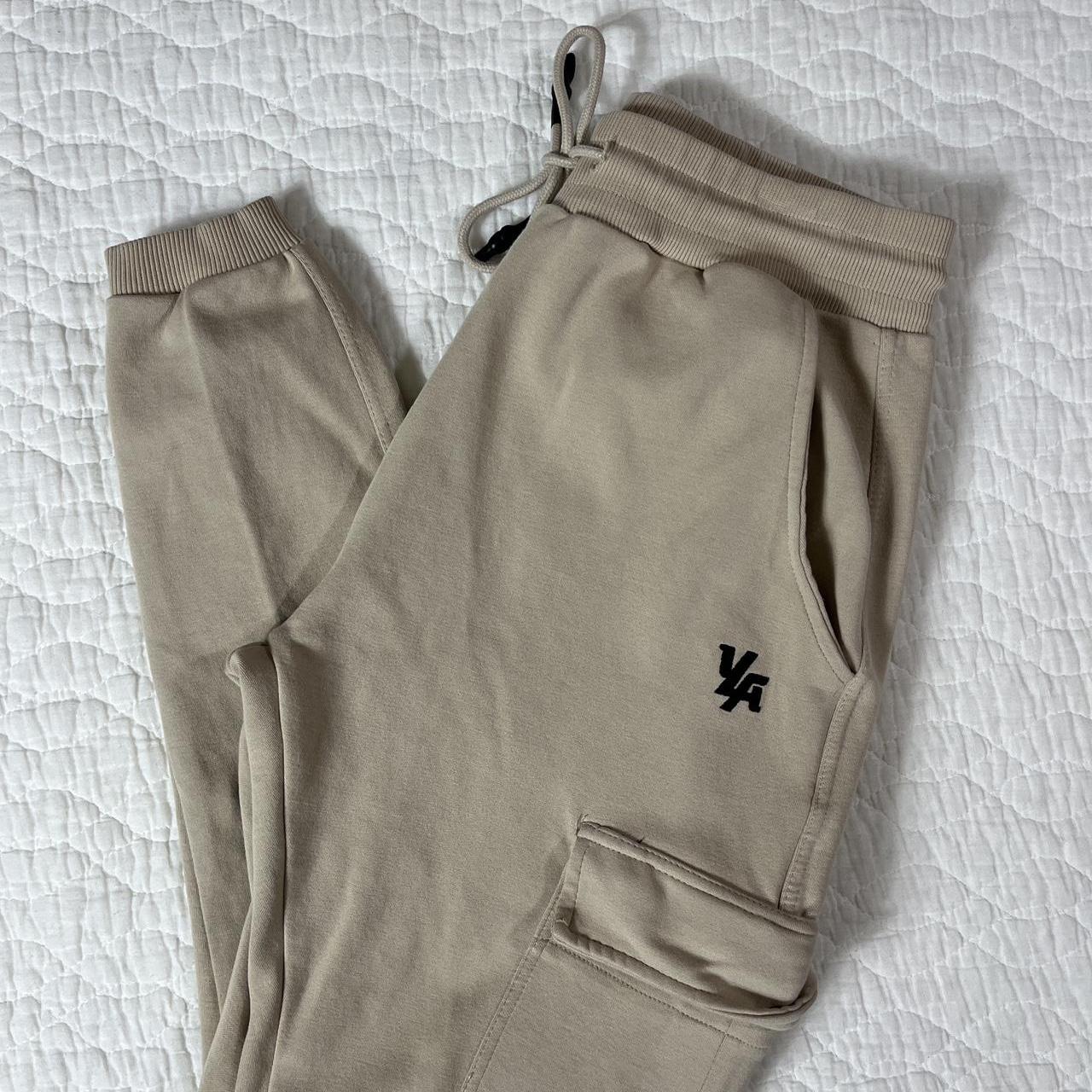 men’s #youngla tan tapered leg sweatpants or joggers... | Depop