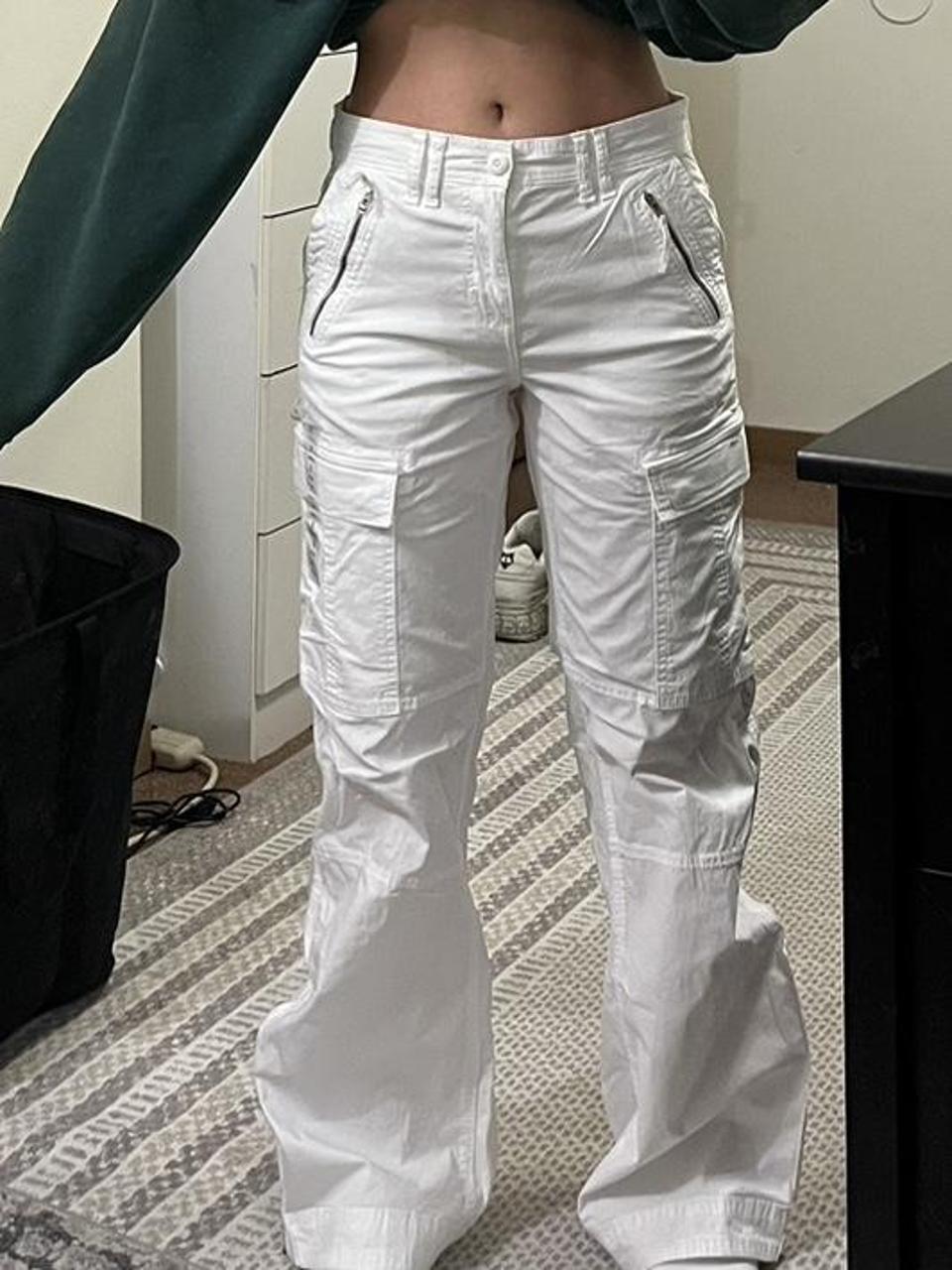 American Eagle White Cargo Pants -brand new with... - Depop