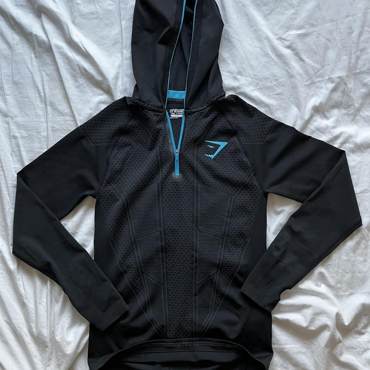 OG gymshark onyx v1 hoodie compression fit Perfect... | Depop