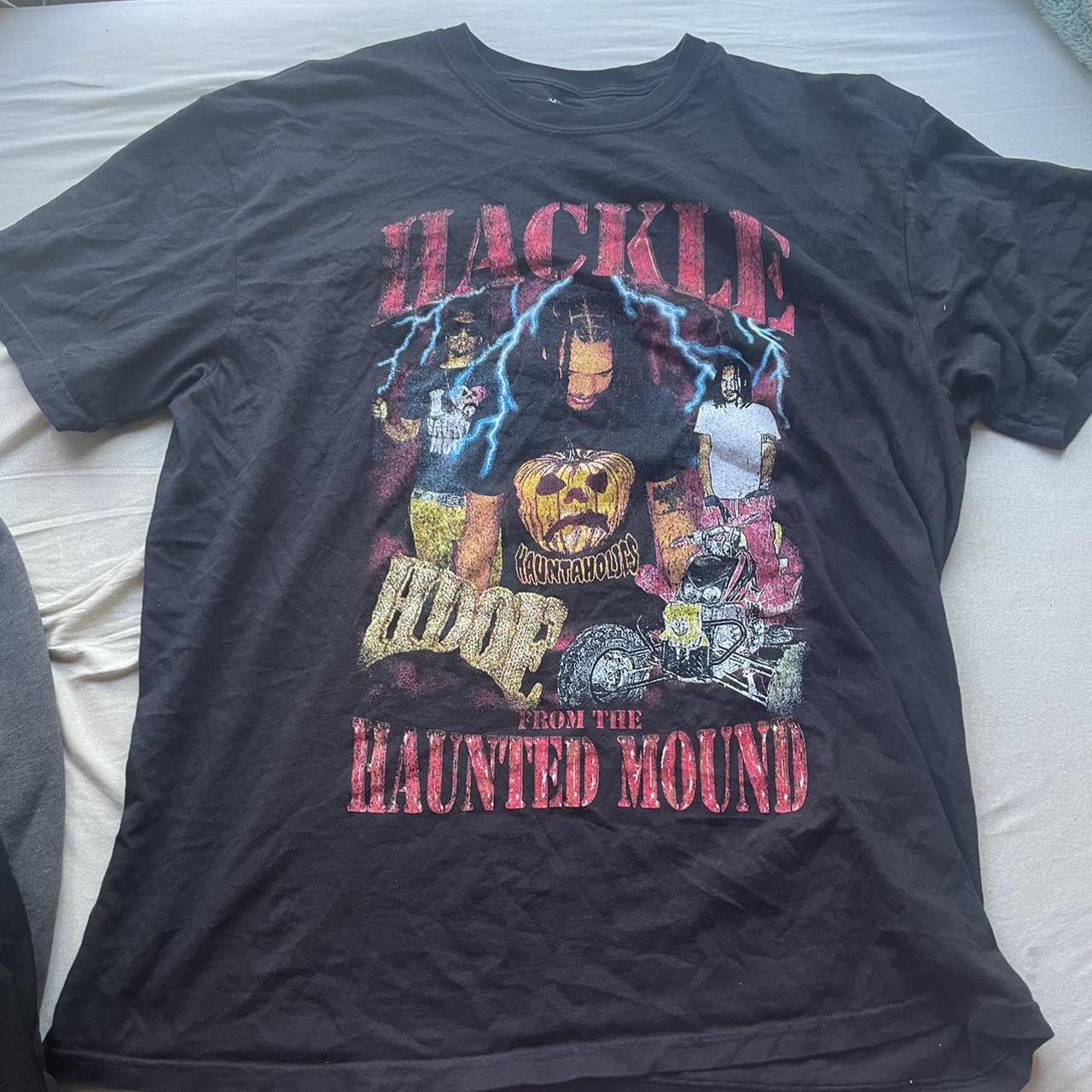 Extra large black haunted mound hackle merch - Depop