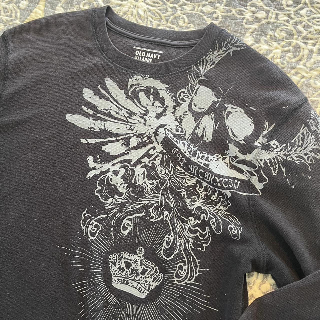 Super dope old navy affliction style thermal long... | Depop